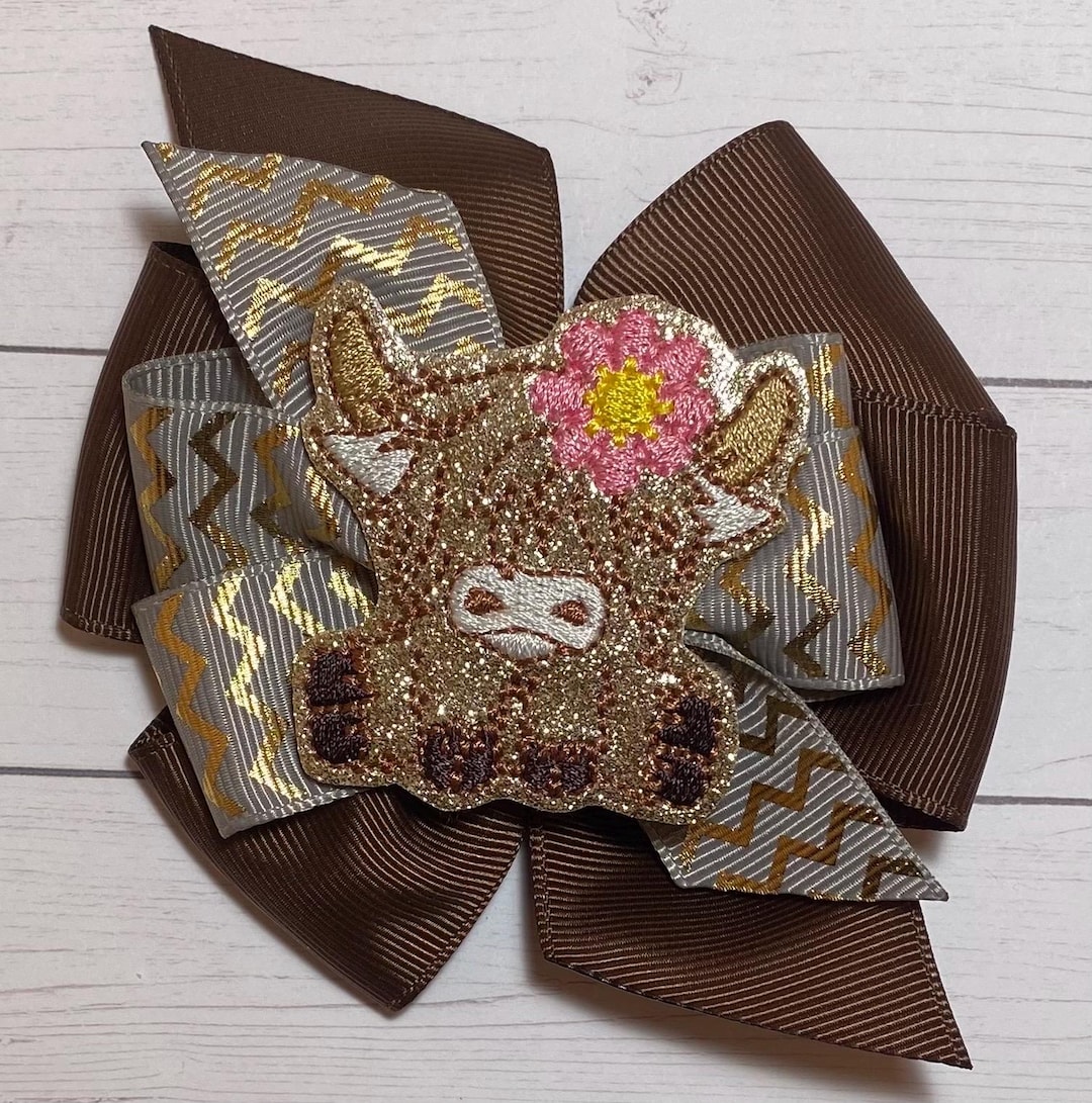 Highland Cow Hair Bow, Highland Cow Bow, Cow Bow, Cow Hair Bow ...