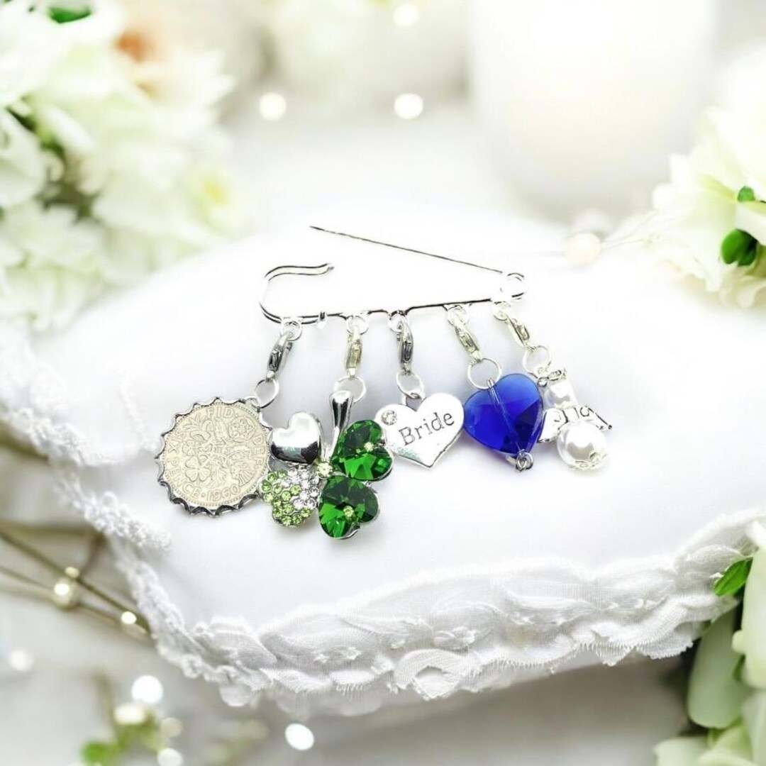 Irish Bridal Garter Charm Pin, Wedding Gift. Something Old, Something ...