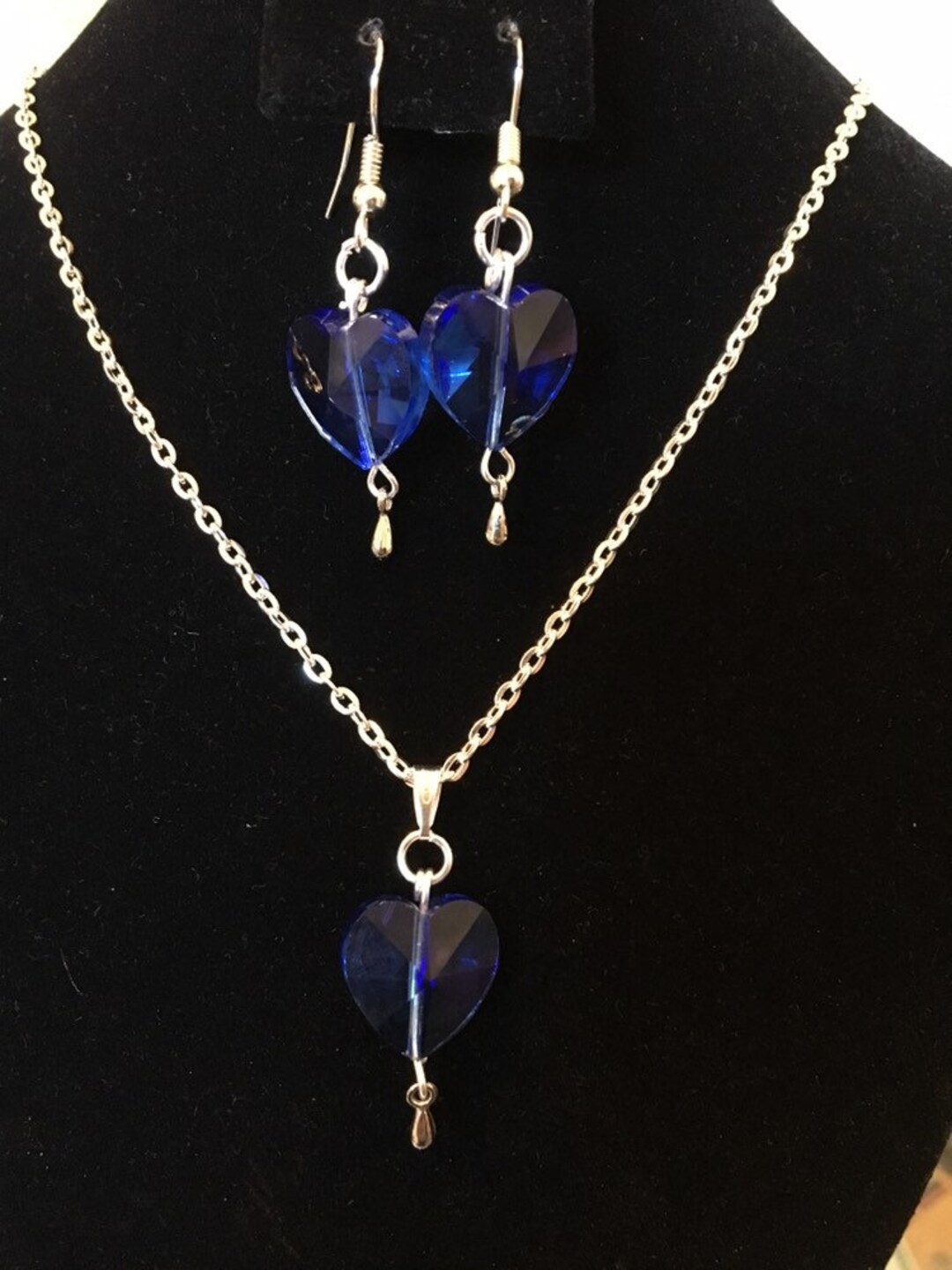 Something Blue Wedding Gift Bridal Jewellery Necklace and - Etsy