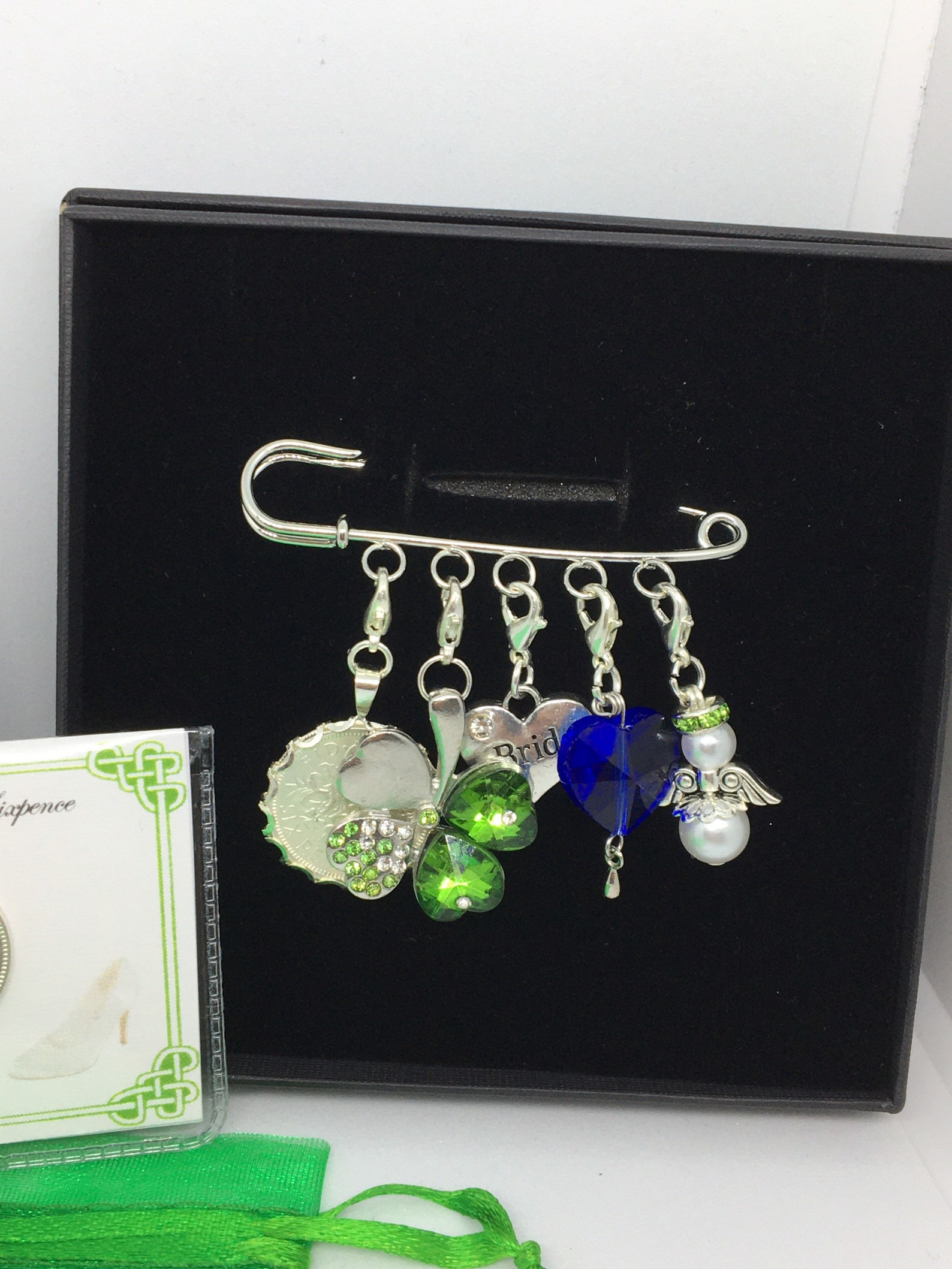 Irish Bridal Garter Charm Pin Wedding Gift. Something Old - Etsy
