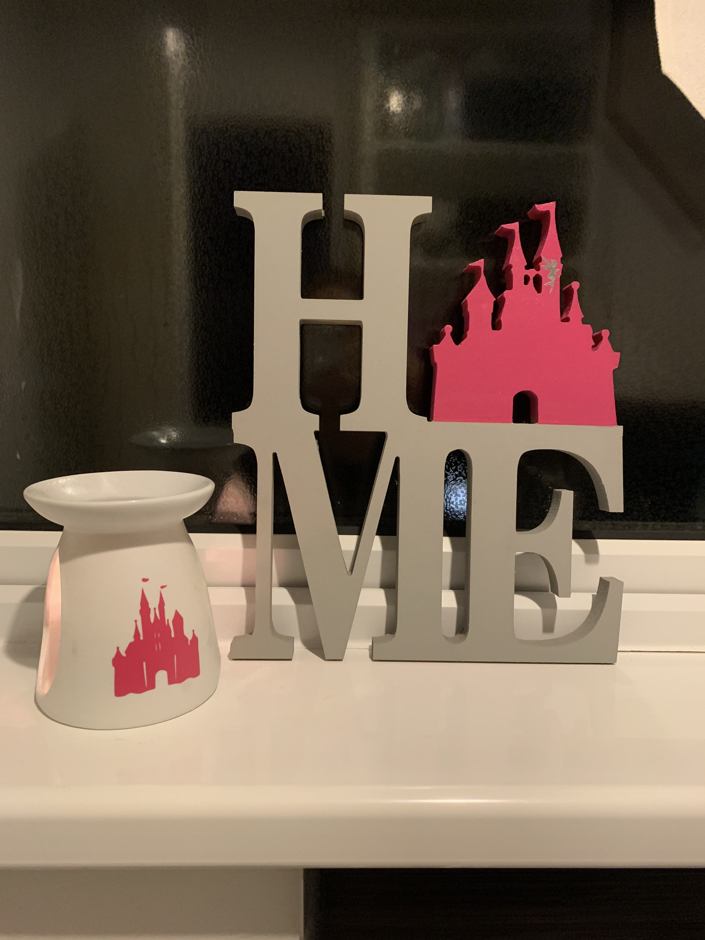 Disney castle inspired HOME decorative sign personalised in | Etsy
