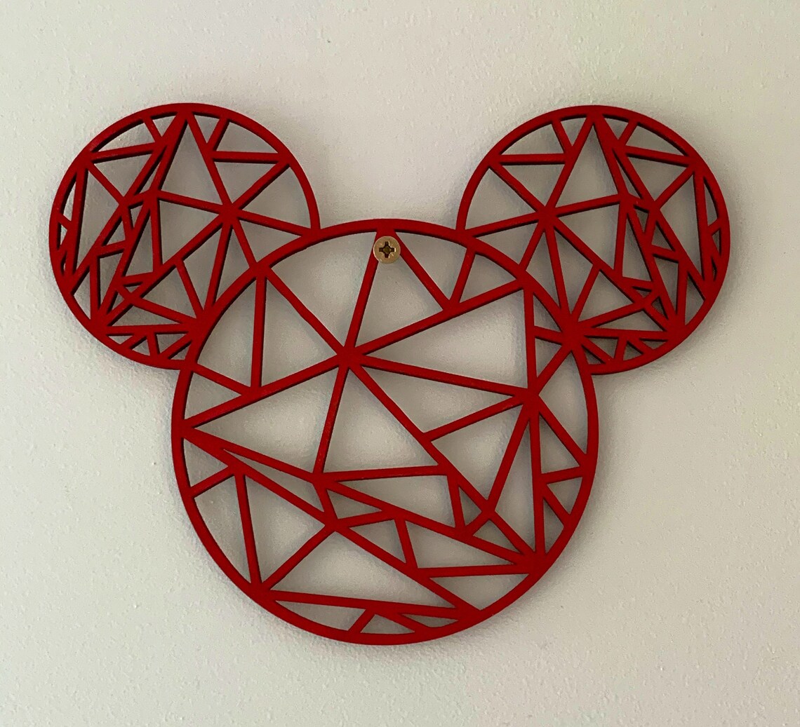 Geometric Mickey Mouse Disney inspired wall art. | Etsy