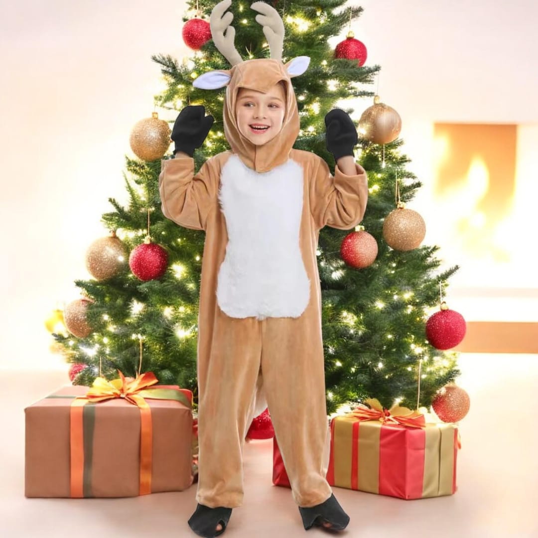 Kids Christmas Reindeer Costume, Christmas Cosplay, Cute Reindeer ...