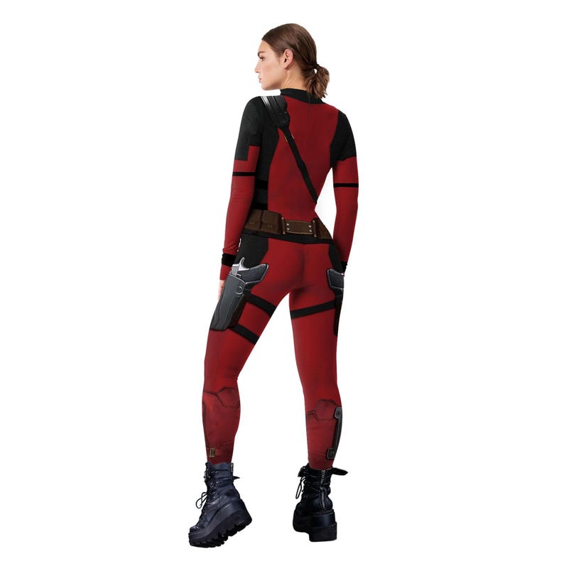 Deadpool Cosplay Costume for Adults & Kids, Jumpsuit Halloween Costumes ...