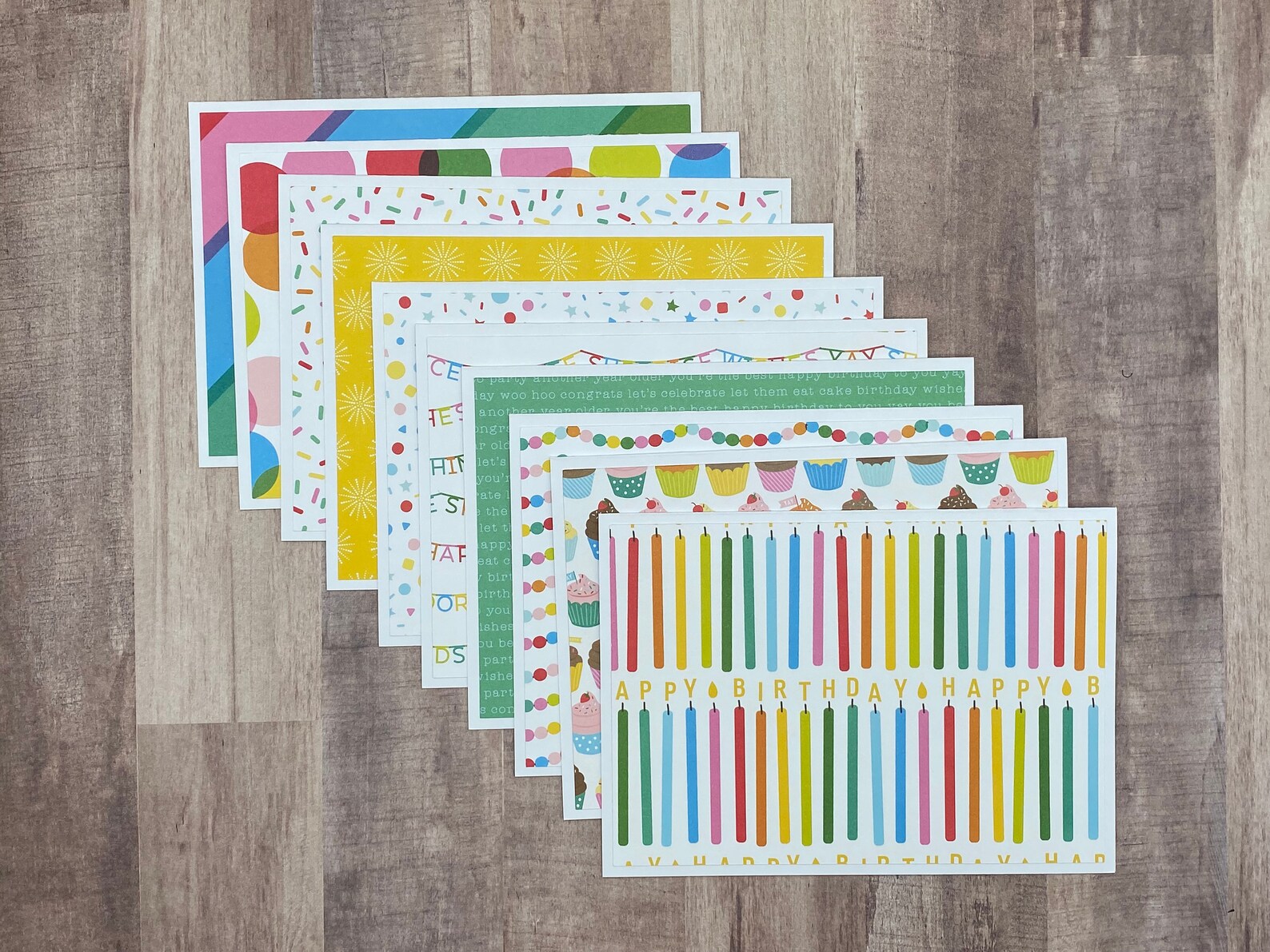 Set of 10 Handmade Blank Birthday Cards Bulk Blank Birthday - Etsy