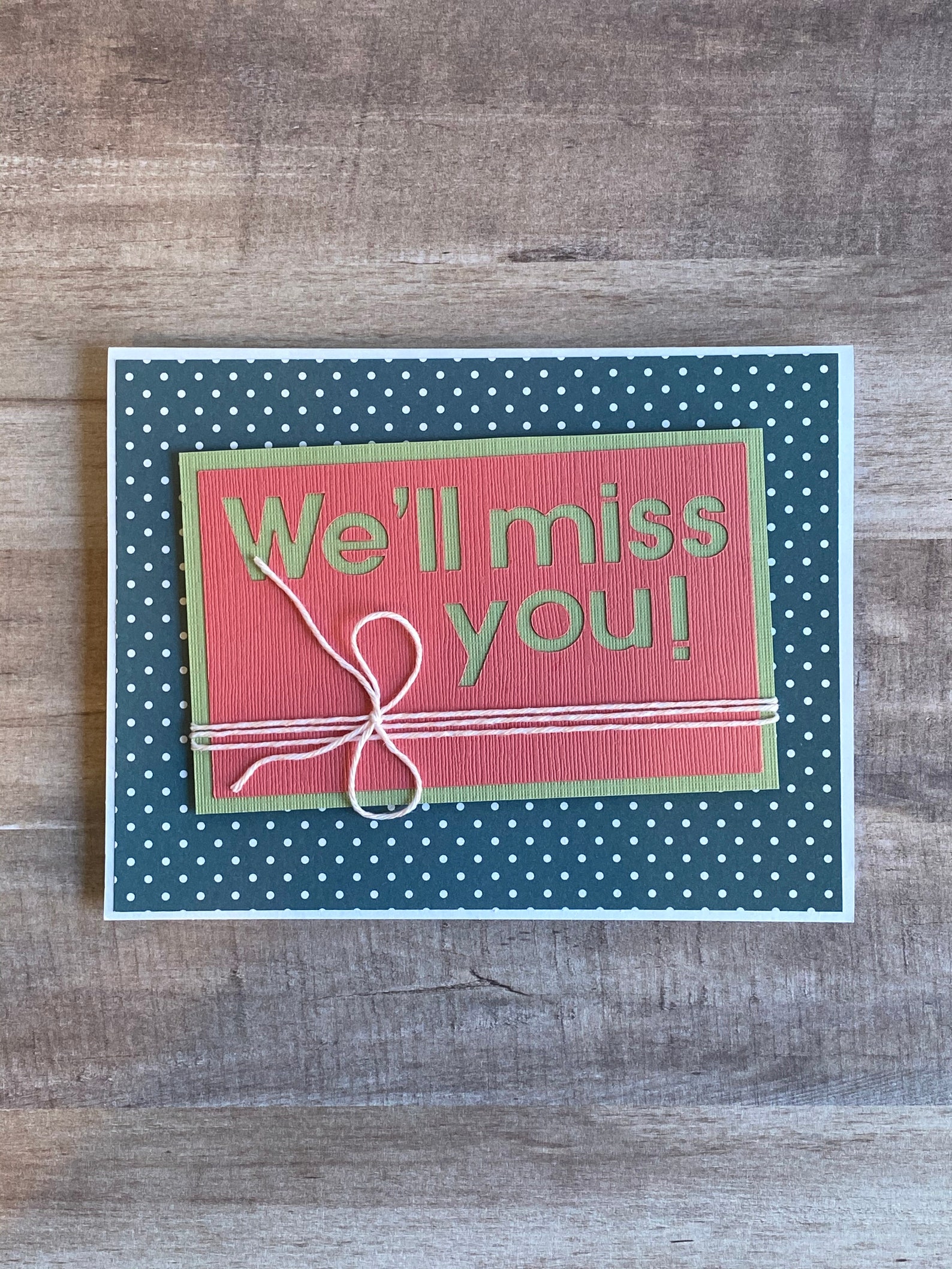 Handmade We'll Miss You Greeting Card Goodbye Card - Etsy