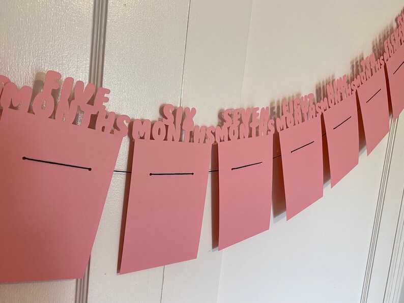 12 Month Birthday Banner 1st Birthday Banner New Born to - Etsy