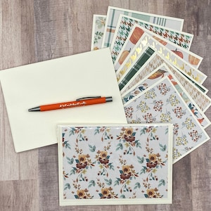 Set of 10 Handmade Blank Fall Themed Cards | Bulk Blank Fall Cards ...