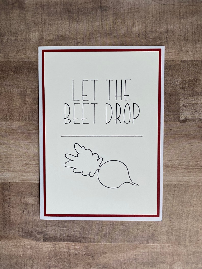 Handmade Punny Greeting Cards Let The Beet Drop You're | Etsy