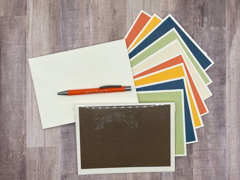 Set of 10 Handmade Blank Fall Themed Cards Bulk Blank Fall | Etsy