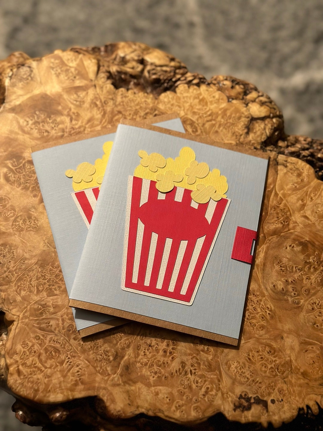 Handmade Popcorn Movie Theater Ticket Gift Card Holder | Gift Card ...