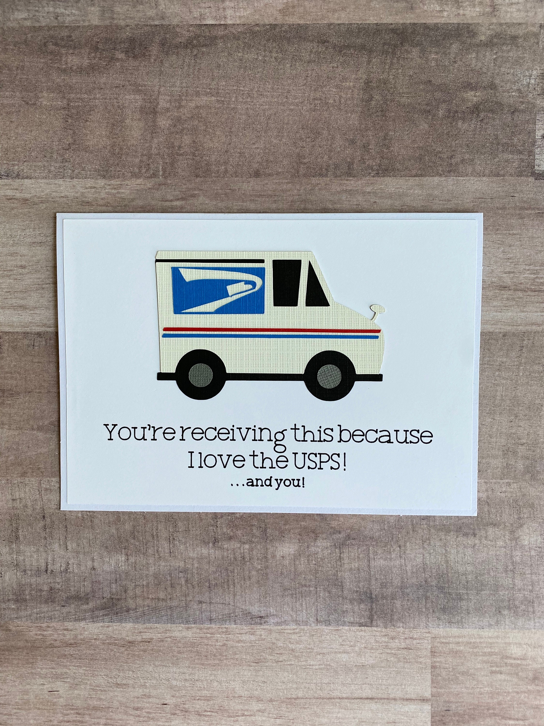 Handmade I love the USPS and You Greeting Card Save the | Etsy