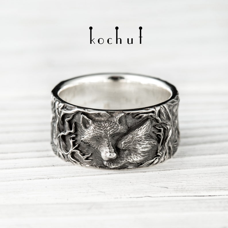 Wolf Tenderness Promise Ring for Him Silver. Viking Wedding - Etsy