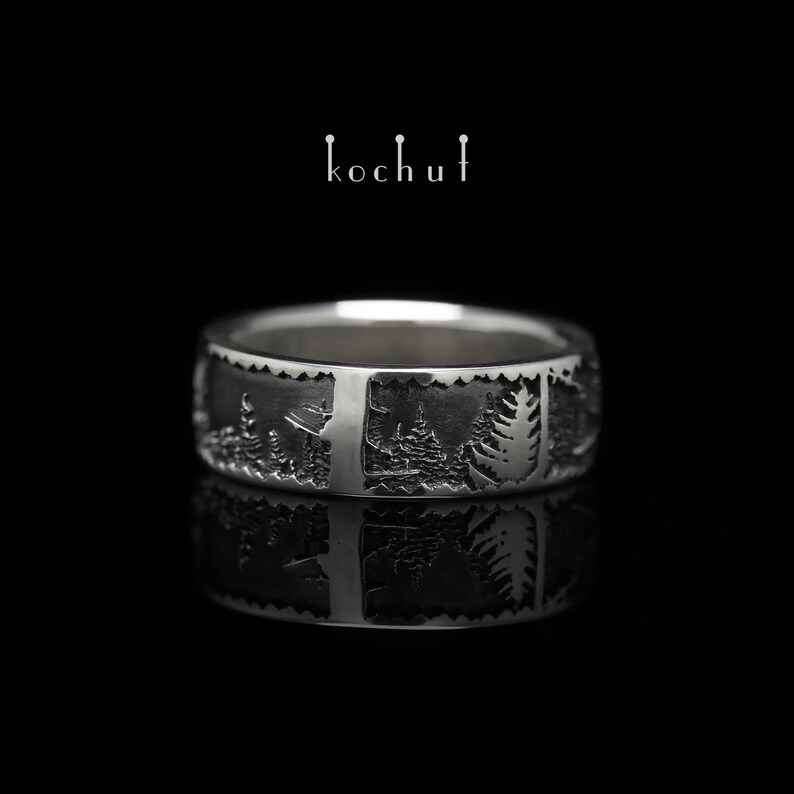 Pack of Wolves Wolf Ring Men Silver. Nature Inspired Ring. | Etsy