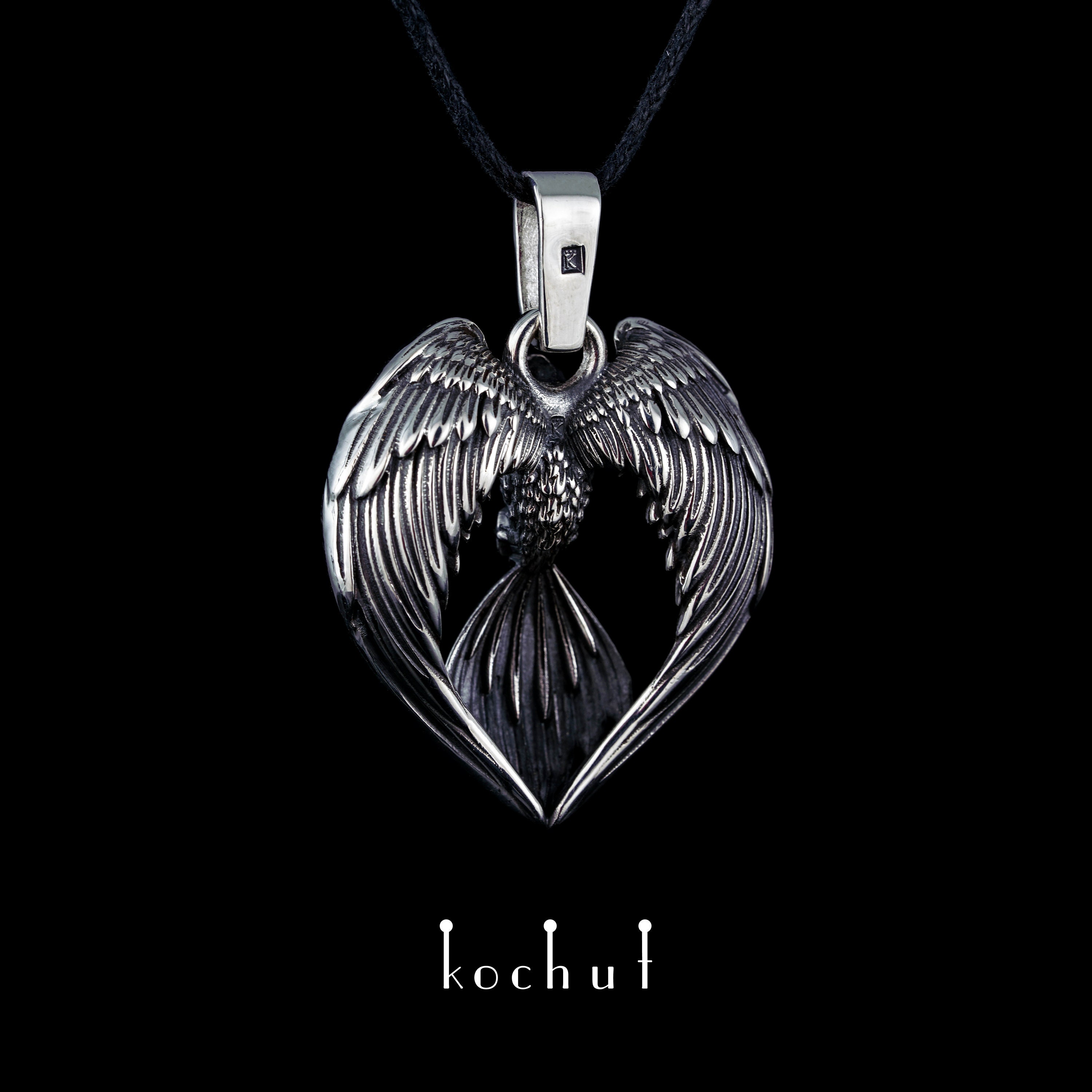 Silver Phoenix Necklace Fire Bird Necklace Men. Gift for - Etsy