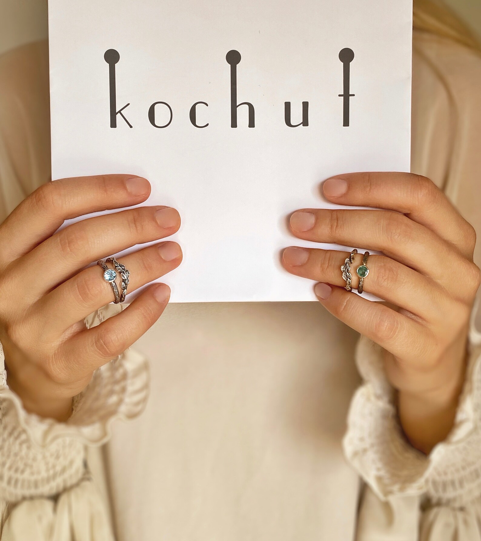 Stacking Engagement Ring Set Natural Citrine Ring Unique | Etsy