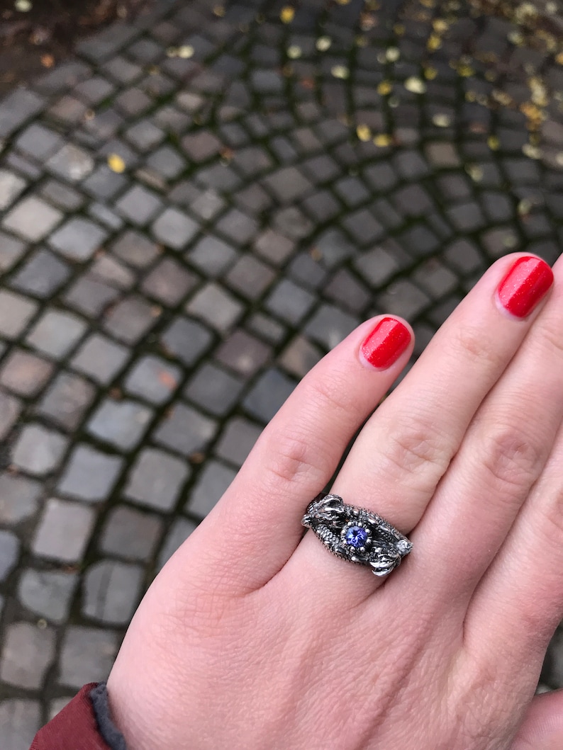 Double-headed Dragon Fantasy Engagement Ring. Dragon Wedding | Etsy