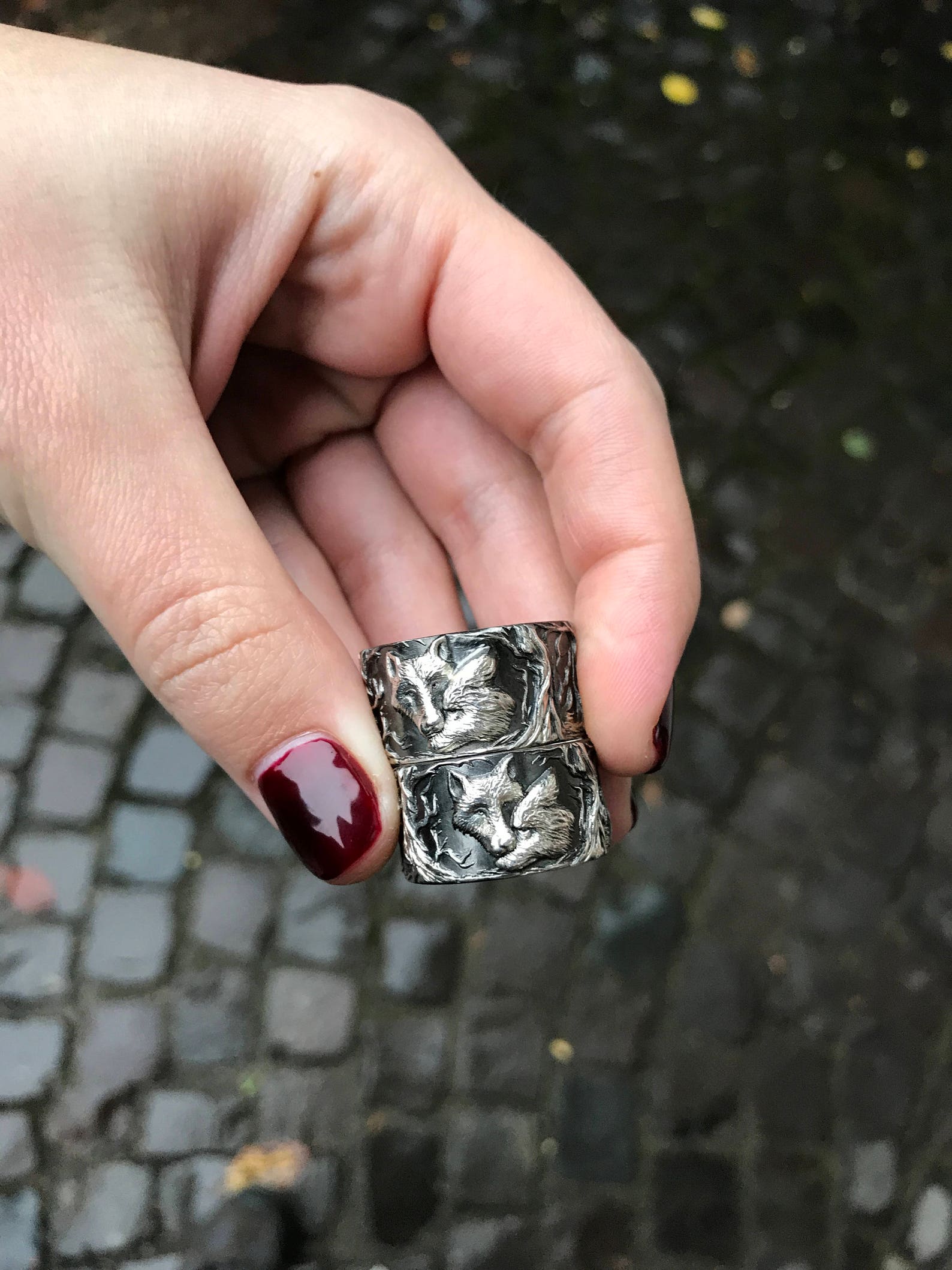 Wolf Tenderness Promise Ring for Him Silver. Viking Wedding - Etsy