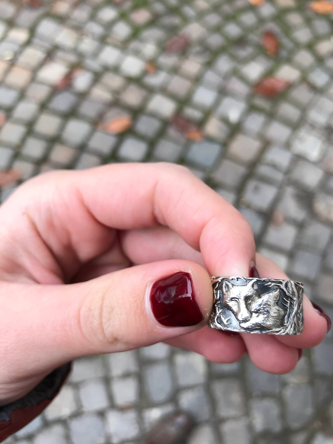 Wolf Tenderness Promise Ring for Him Silver. Viking Wedding - Etsy