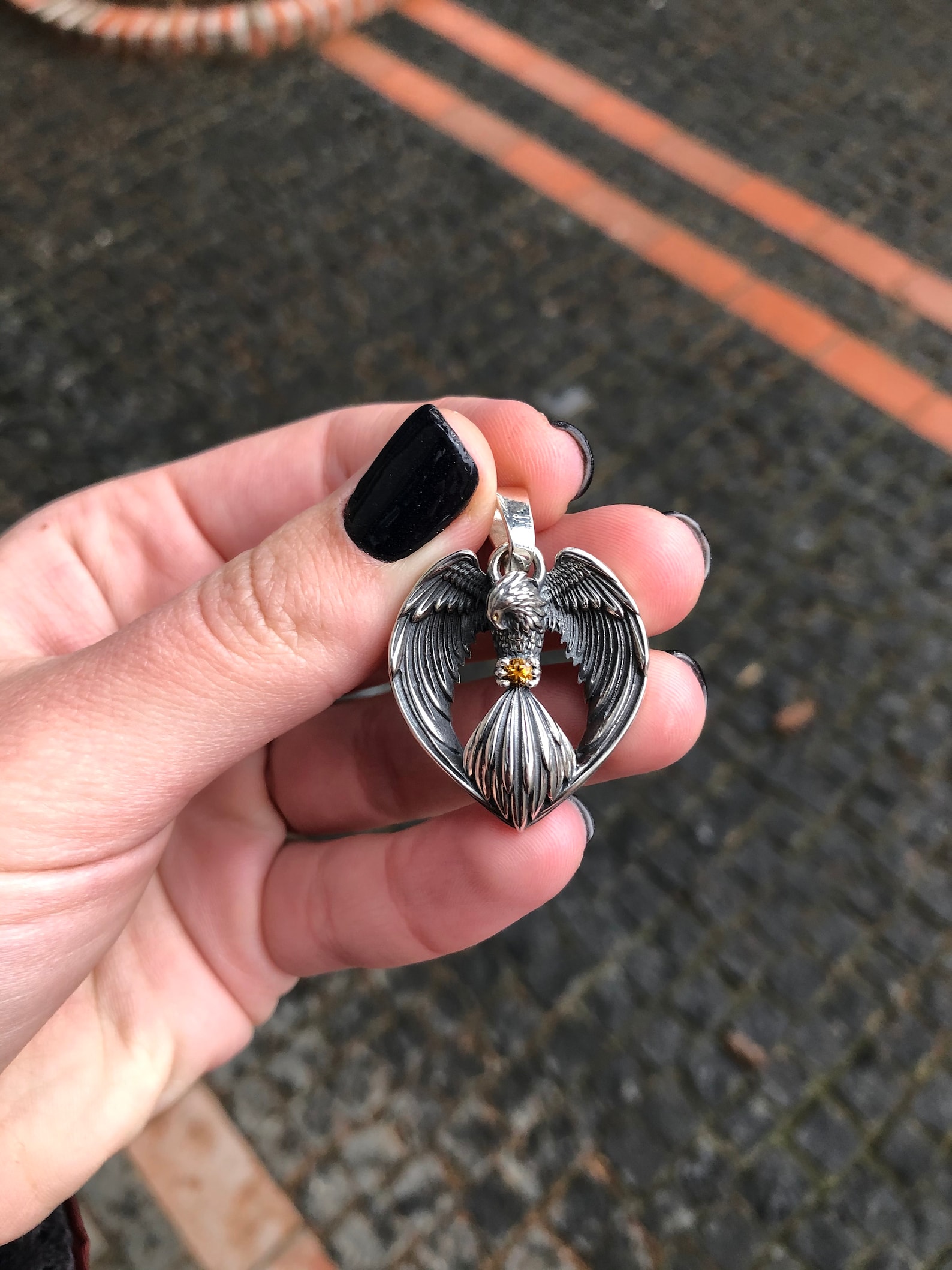 Silver Phoenix Necklace Fire Bird Necklace Men. Gift for - Etsy