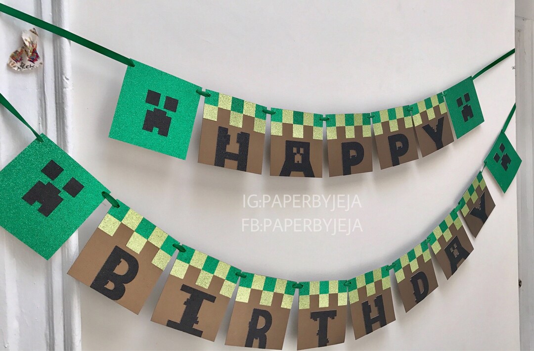 Glitter Birthday Banner MC Inspired - Etsy