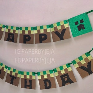 Glitter Birthday Banner MC Inspired - Etsy