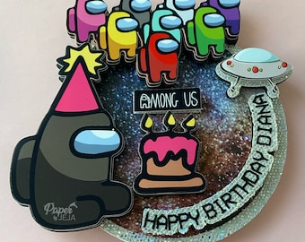 Printable Among Us Cake Topper, Birthday Party for Kids, Among Us Cake ...