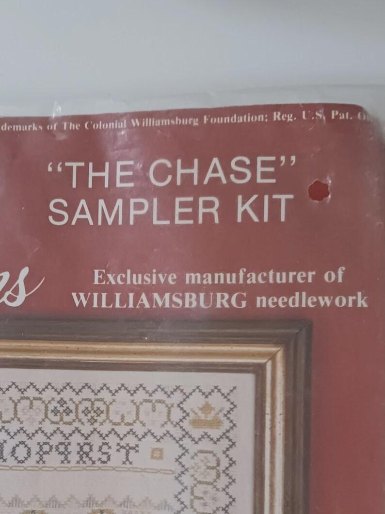 Elsa Williams Stamped Cross Stitch Kit THE CHASE Sampler Williamsburg Collection - Etsy
