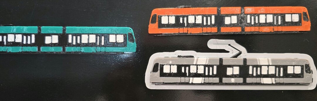 3D Printed Light Rail Magnet Set, Transit Fan Decor - Etsy