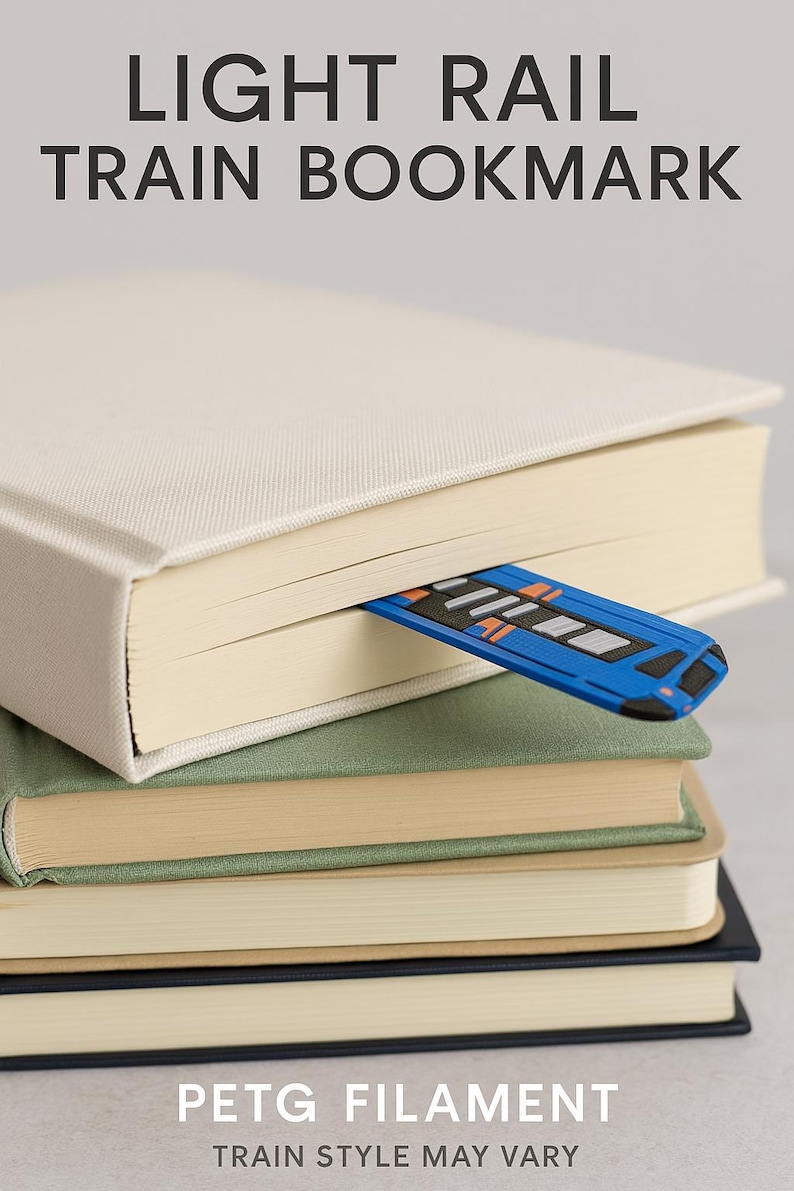 Light Rail Train Bookmark: Modern Transit Lover Gift - Etsy