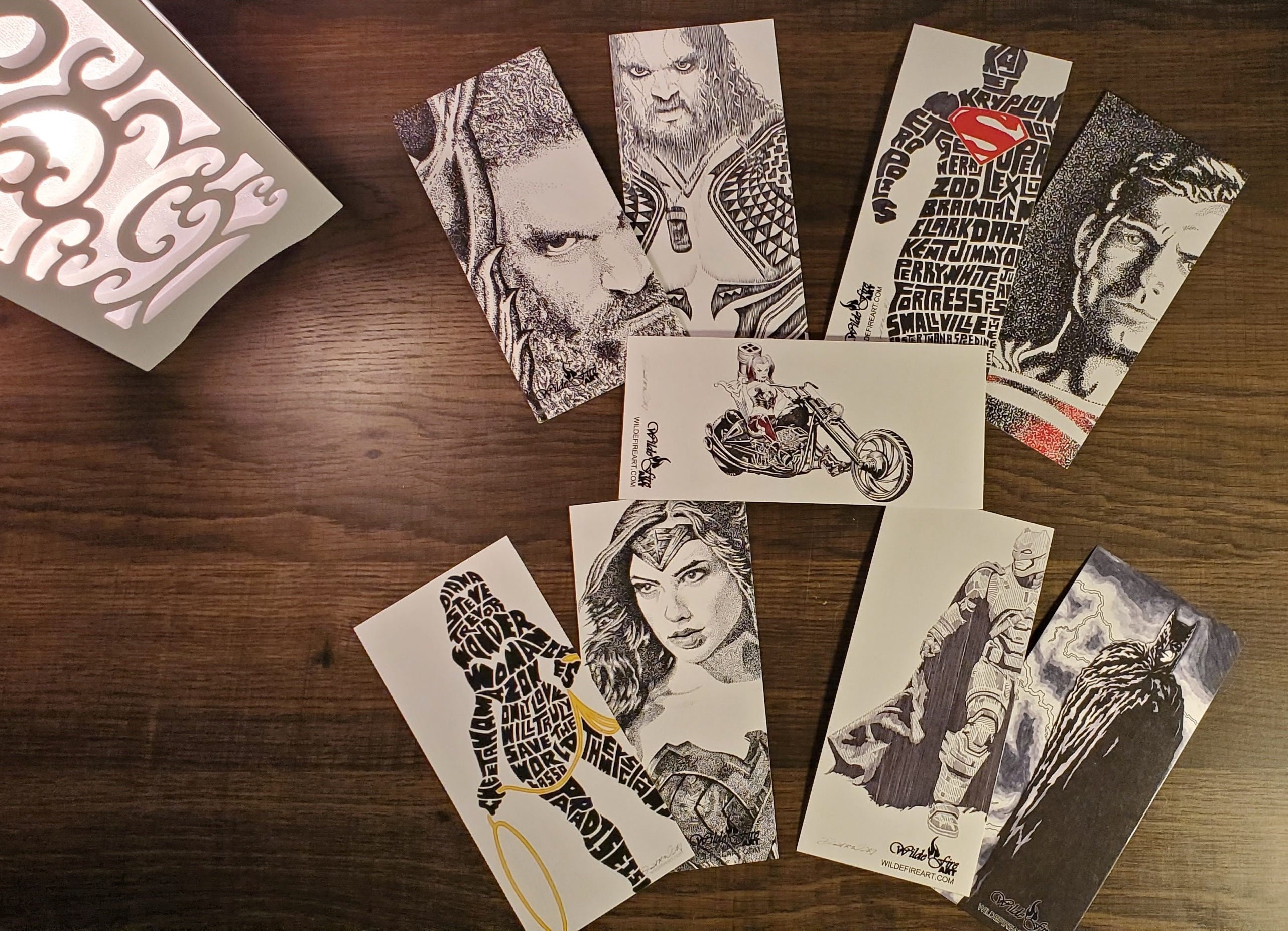 DC Comics Bookmark Set Aquaman Superman Batman Harley Quinn Wonder ...