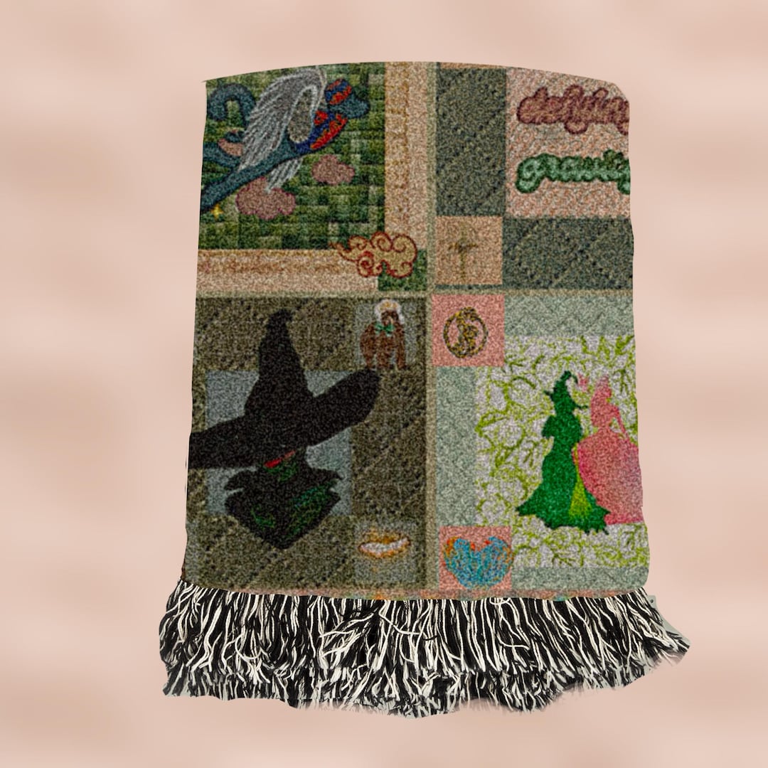 Elphaba Themed Wicked Fan Tribute Green Aesthetic Cozy Woven Blanket ...