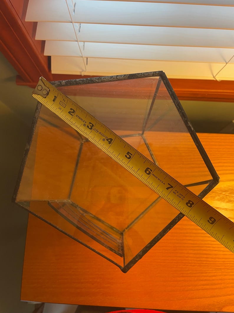 Vintage Terrarium; Stained Glass Open Terrarium for Indoor Plants ...