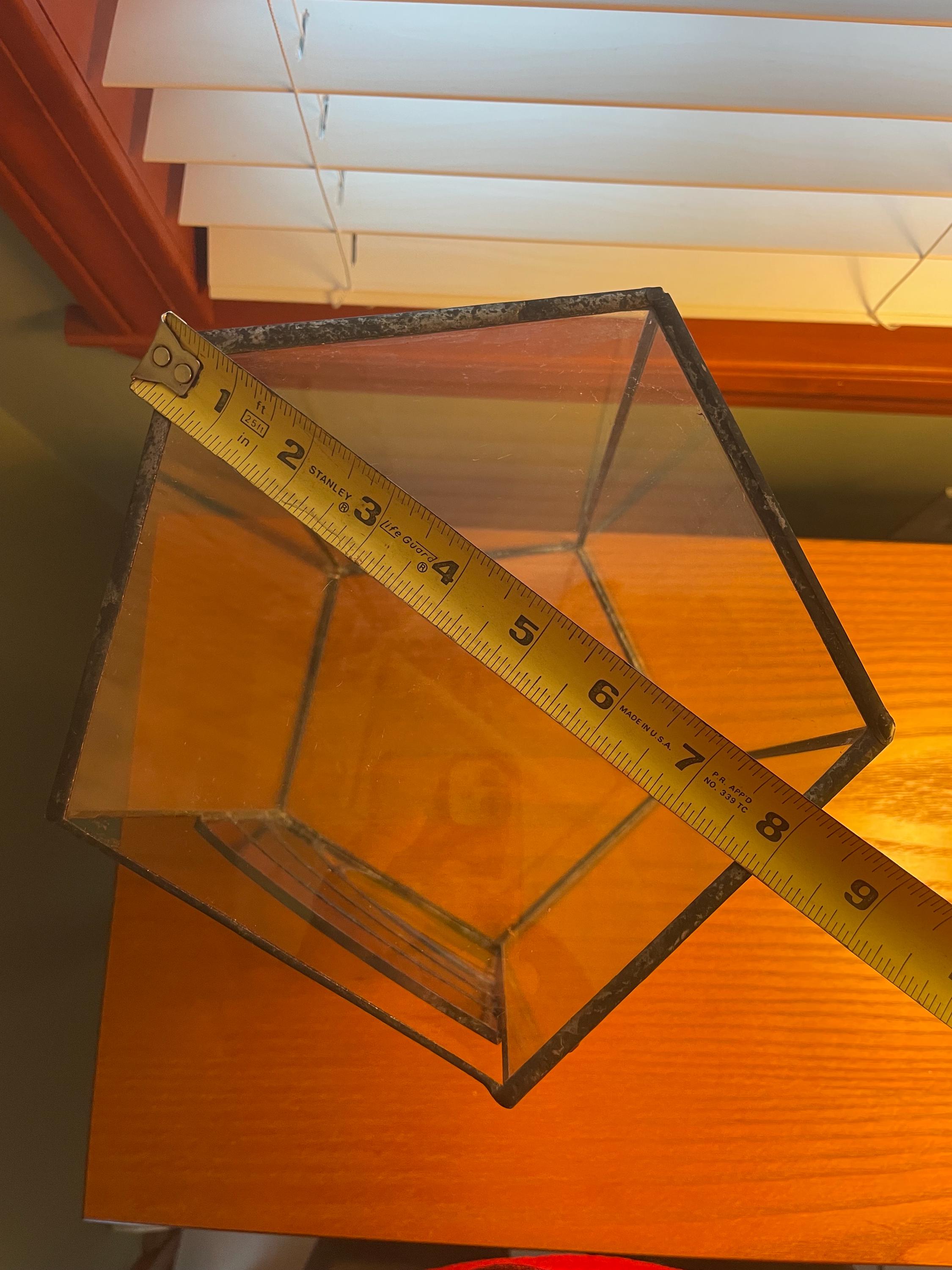 Vintage Terrarium; Stained Glass Open Terrarium for Indoor Plants ...