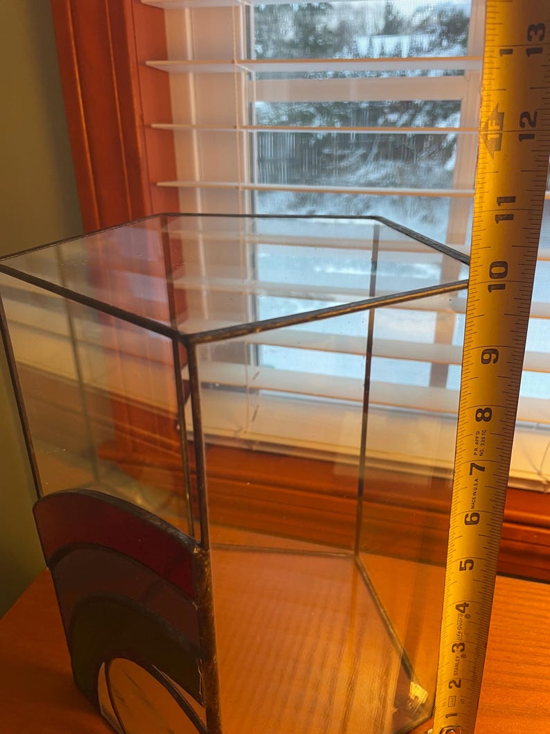 Vintage Terrarium; Stained Glass Open Terrarium for Indoor Plants ...