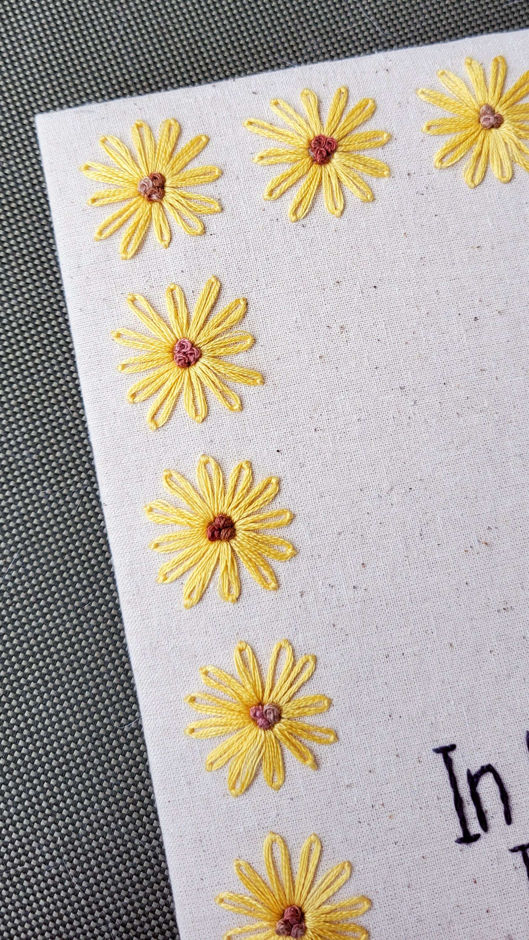 Modern Custom Hand Embroidery Quote, Personalised Cross Stitch Gift ...