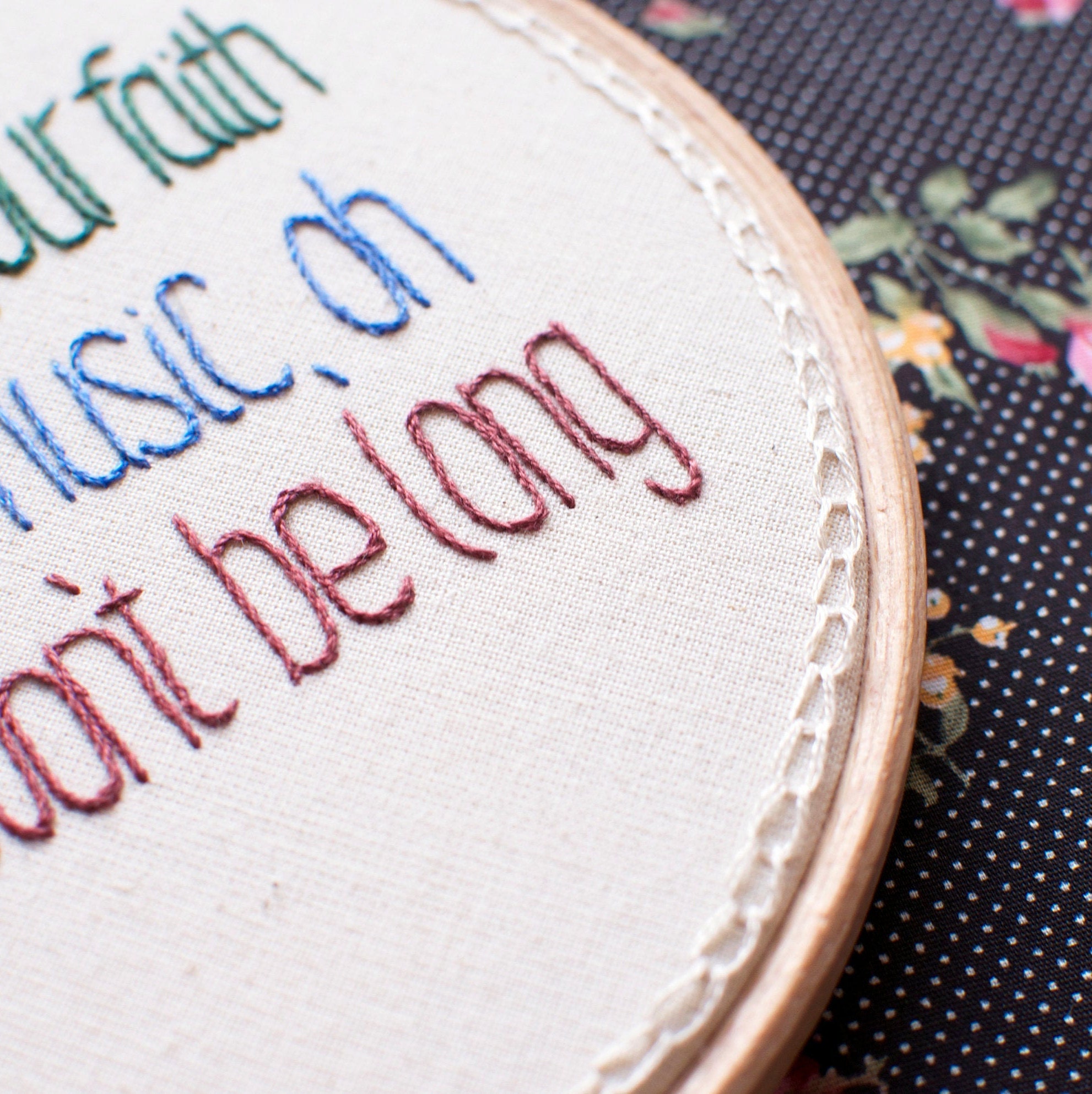 Framed Hand Embroidery Quote Modern Custom Cross Stitch Sign - Etsy UK