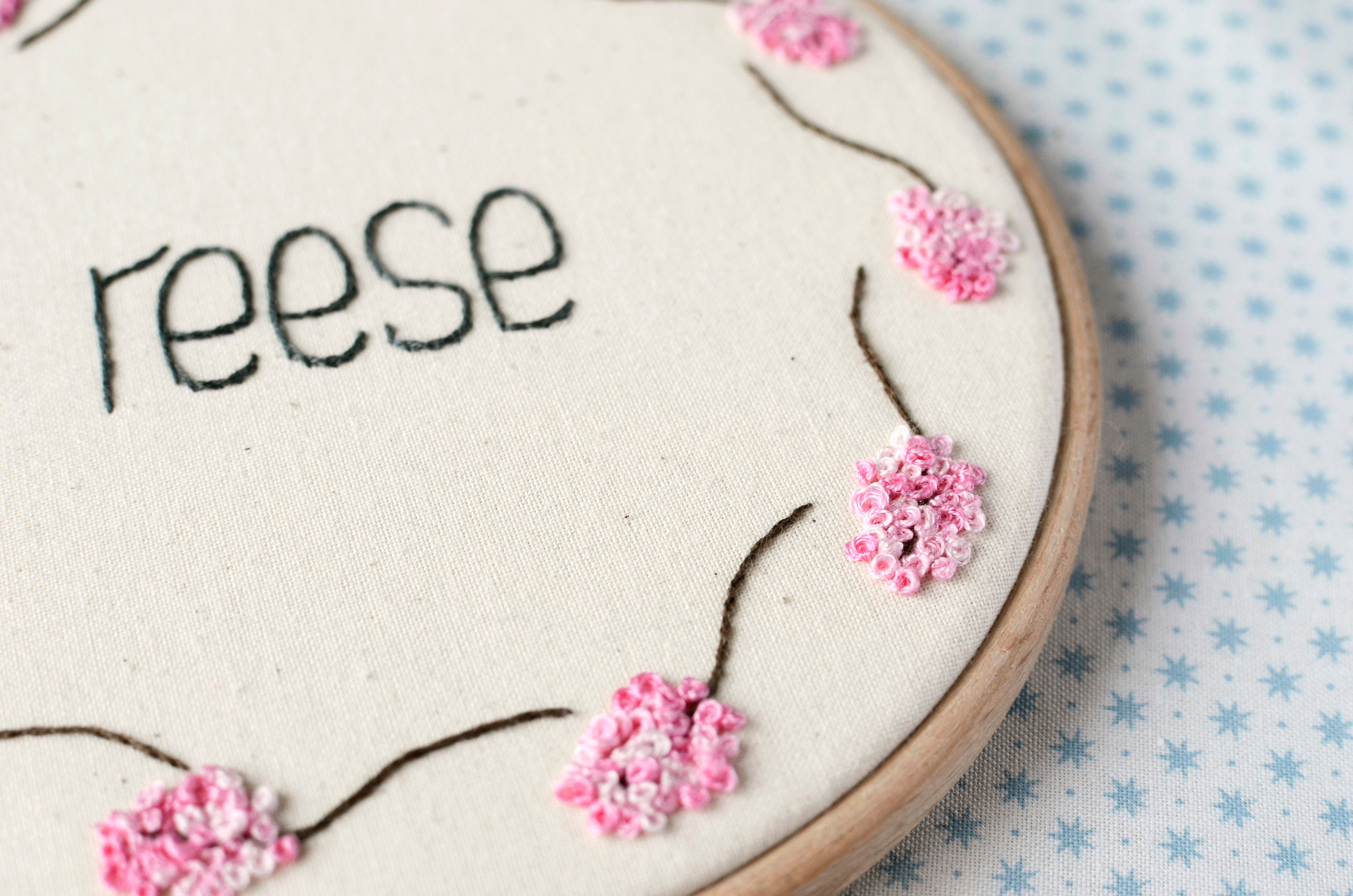 Modern Custom Hand Embroidery Quote, Personalised Cross Stitch Gift ...