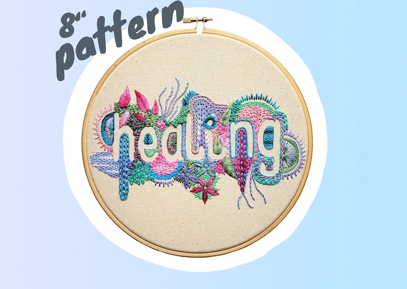 Colourful Negative Space Embroidery Kit, Art Therapy Cross Stitch Gift ...