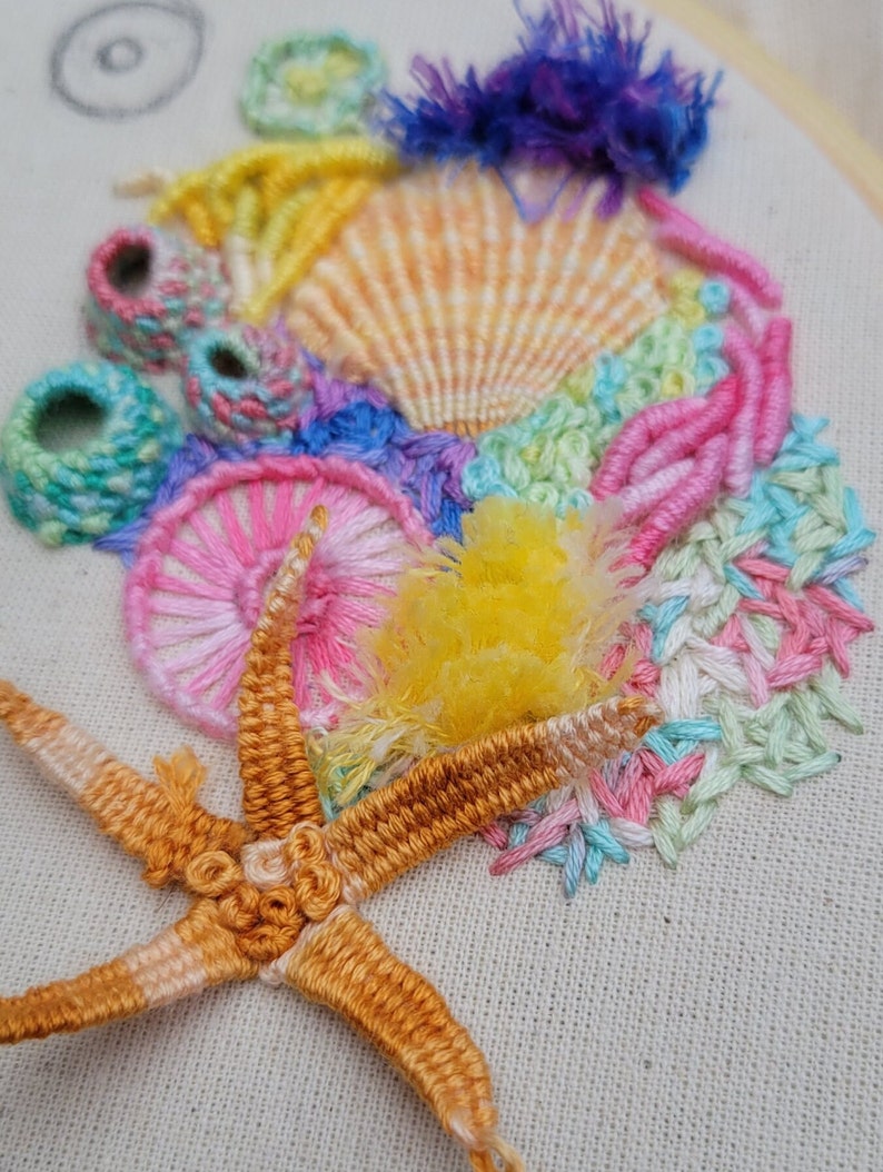 Under the Sea Embroidery Pattern 3D Coral Stitch-a-long - Etsy