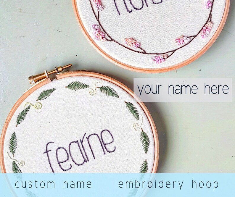 Personalised Baby Name Gift Hand-embroidered Hoop Custom - Etsy