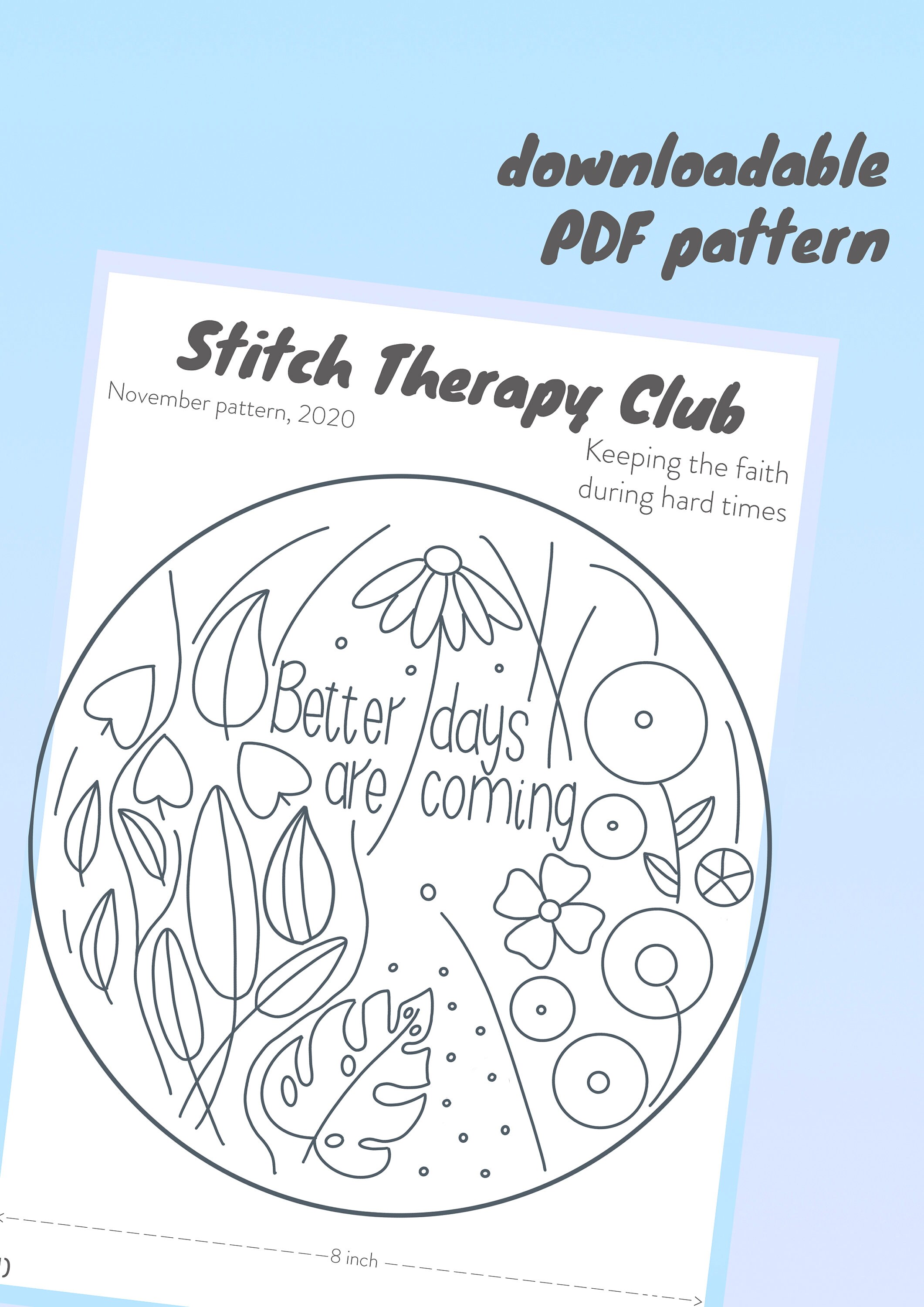 Colourful Negative Space Embroidery Kit, Art Therapy Cross Stitch Gift ...