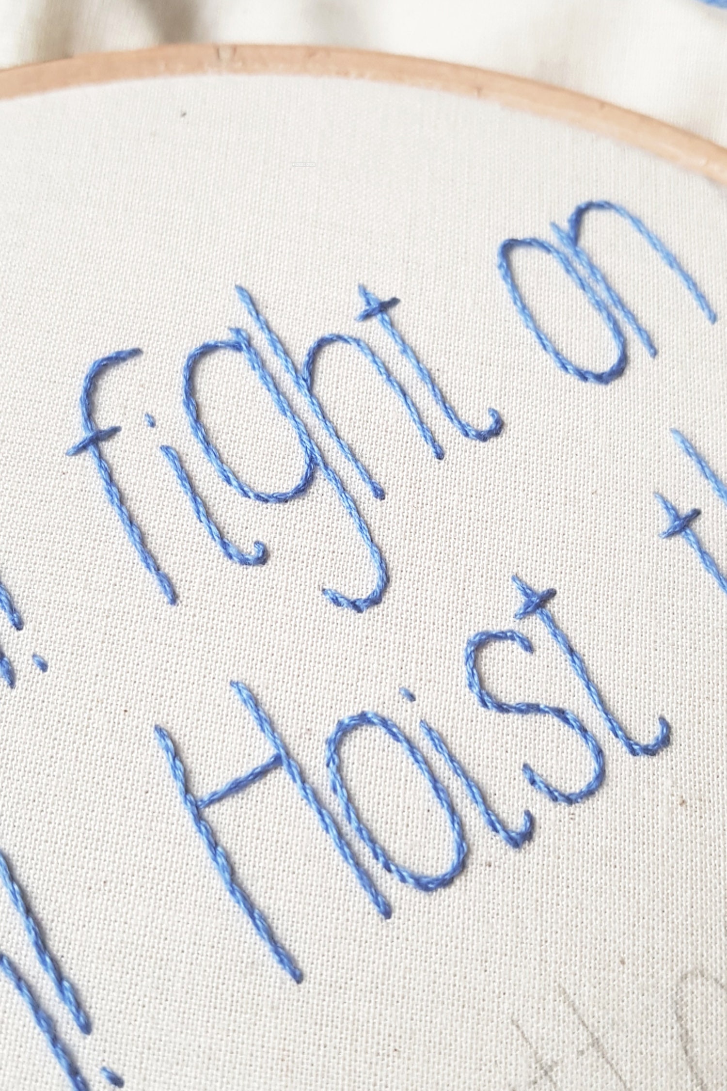 Framed Hand Embroidery Quote, Modern Custom Cross Stitch Sign ...