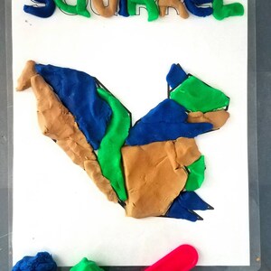 Animal Playdoh Mats Geometric Mosaic Playdough Mat Preschool Kids ...