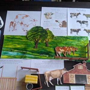 Dairy Cow Unit Study Montessori Homeschool Science Printable Nature ...