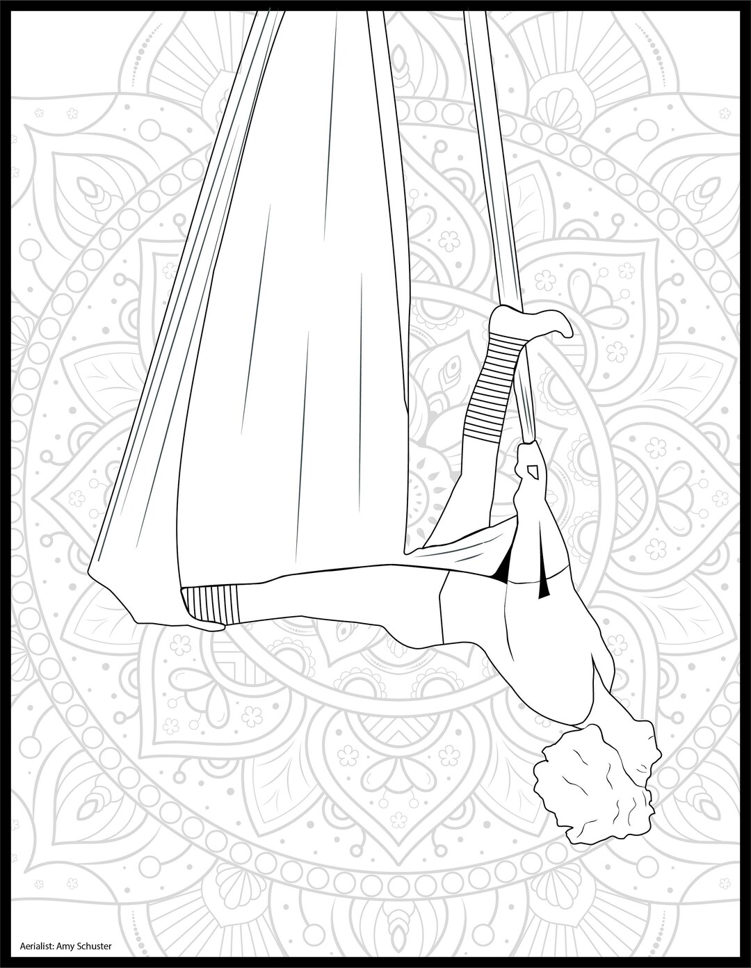 Aerial Sling Digital Coloring Page - Etsy