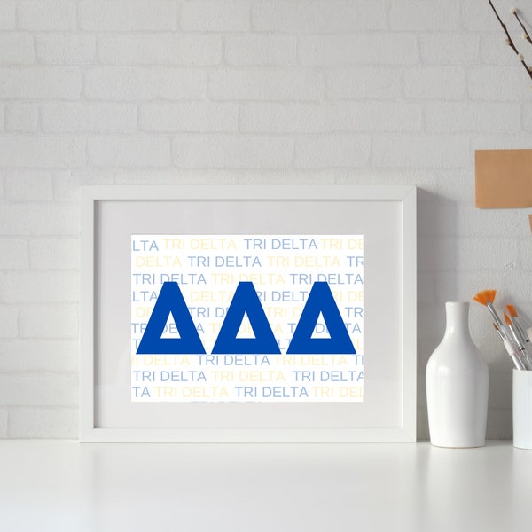 Tri Delta Sorority Prints - Etsy