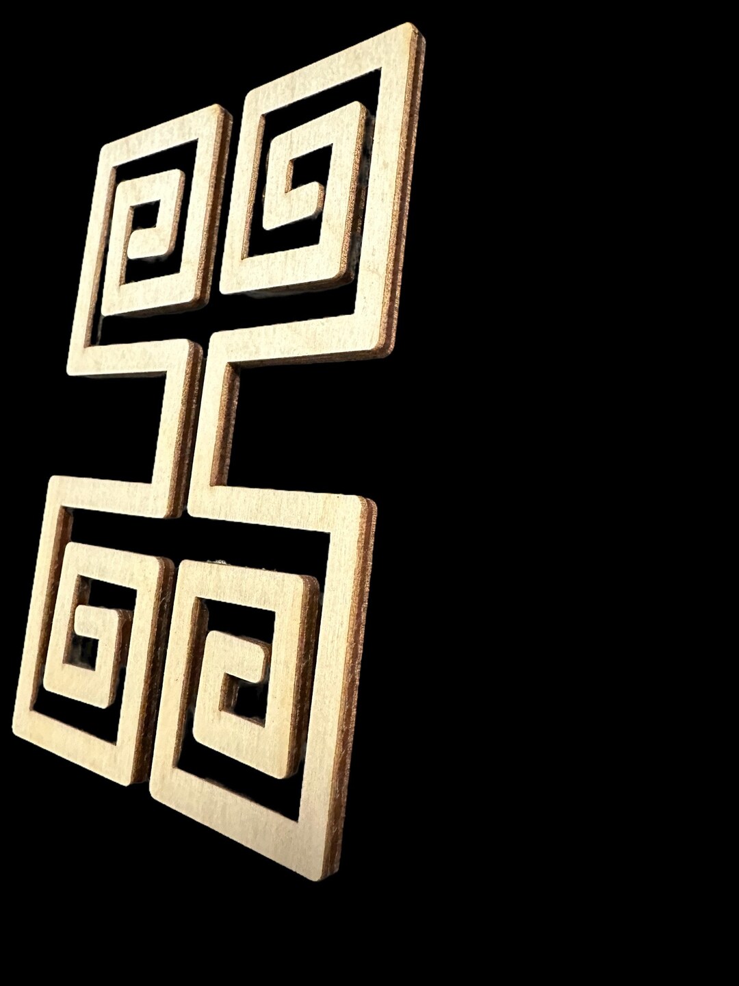 Mid Century Modern Rectangle Tiki Cutout Wood MCM Craft Cutout MCM ...