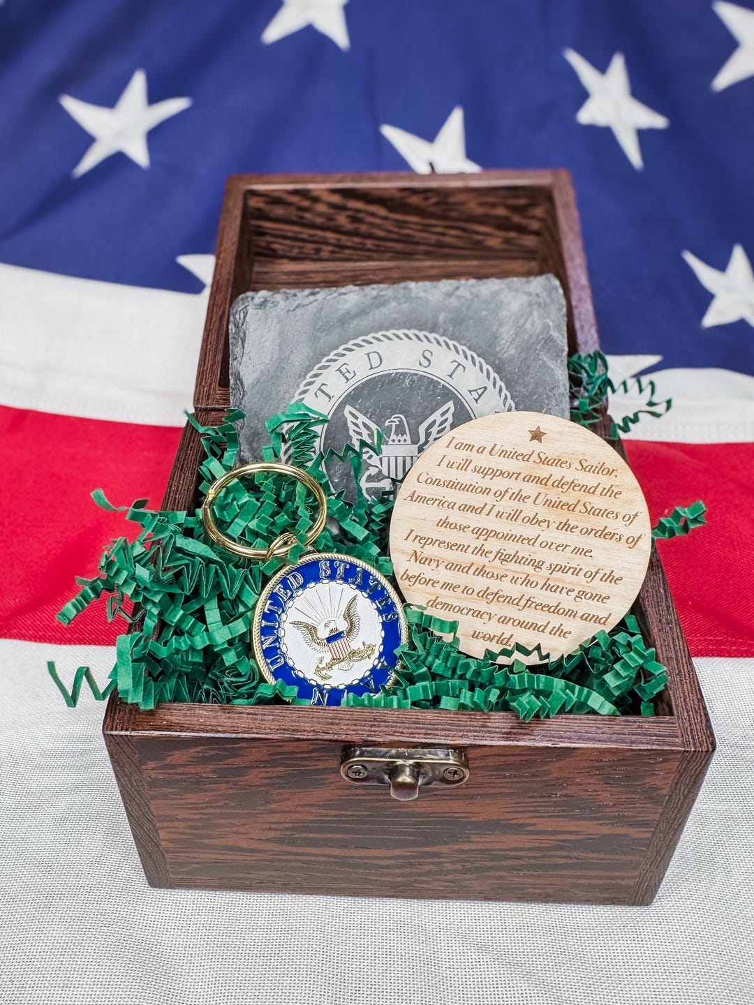 NAVY Custom Gift Box | Handmade Keepsake Memory Box | Army | Navy ...