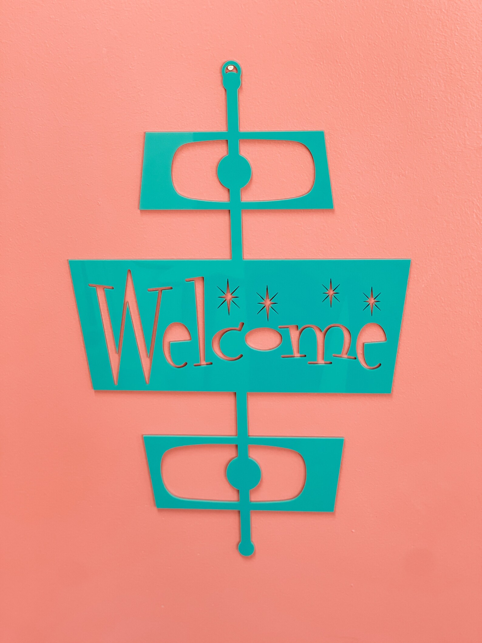 Mid Century Modern Welcome Sign MCM Door Hanger Acrylic - Etsy Hong Kong